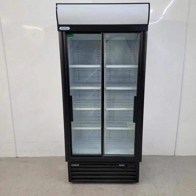 DOUBLE DOOR DISPLAY Fridge Chiller Upright Sliding Drink Staycold SD890 ...