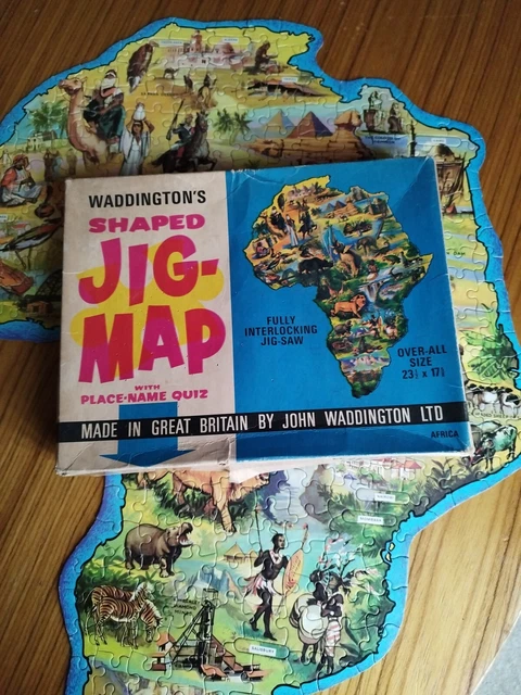 VINTAGE WADDINGTONS JIG MAP AFRICA No 561 COMPLETE IN GOOD CONDITION £ ...