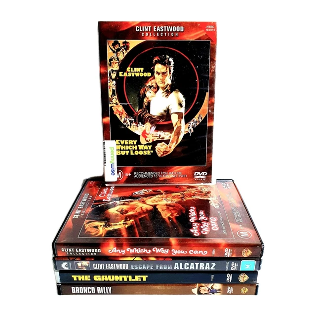 CLINT EASTWOOD 5 x Bundle DVD Alcatraz, Gauntlet, Bronco Billy, Mixed ...