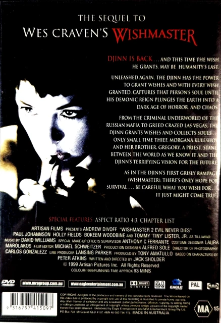 WES CRAVEN: WISHMASTER / Wishmaster 2/ Wishmaster 3 / Wishmaster 4 (DVD ...