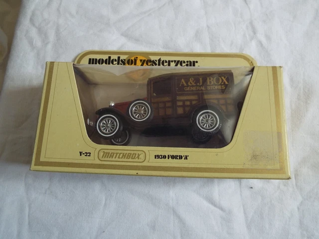 MATCHBOX MODELS OF Yesteryear Y-22 1930 Ford A A&J Box £4.99 - PicClick UK