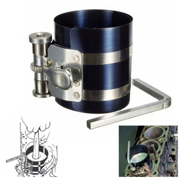 PISTON RING COMPRESSOR Removal Ratchet Type Clamp Remover with Pliers ...