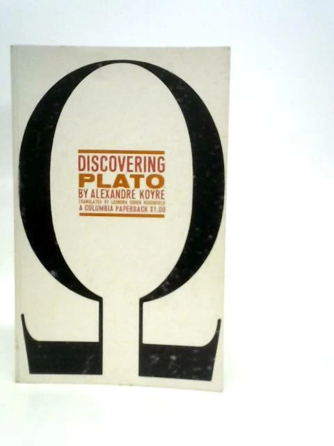 DISCOVERING PLATO (ALEXANDRE Koyre - 1960) (ID:11719) £20.62 - PicClick UK