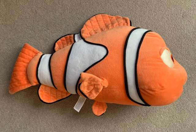 DISNEY HASBRO FINDING Nemo Jumbo Clown Fish LARGE 28" Little Fin Plush ...