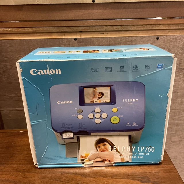 CANON SELPHY CP760 Compact Photo Printer Special Edition Blue $39.99 ...