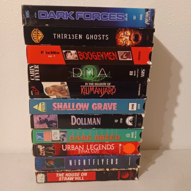 HORROR VHS LOT (VHS Lot of 11) Gore Slasher Sci-Fi Cult Action Rare HTF ...