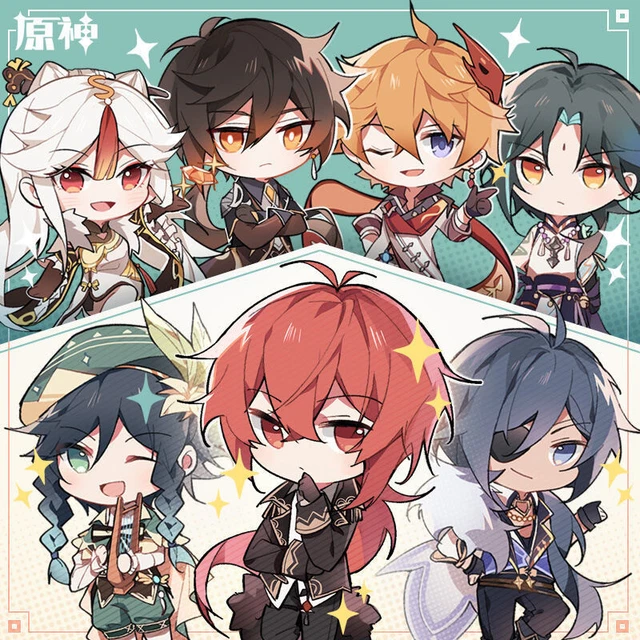 GAME GENSHIN IMPACT Morax Kaeya XIAO GANYU Keychain Pendant Cartoon ...