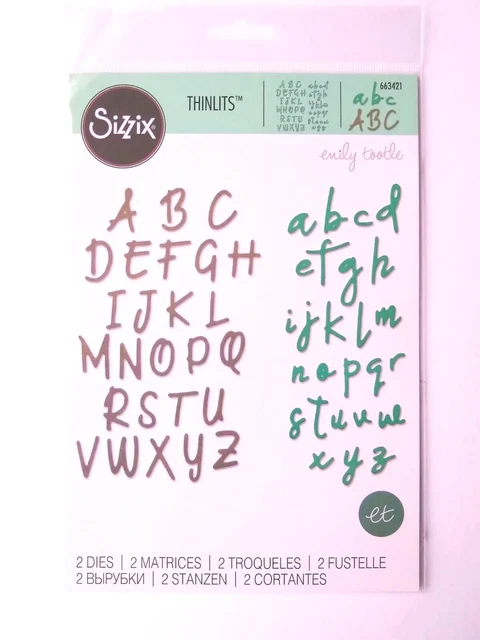 SIZZIX THINLITS DIES Alphabet Set 663421 Uppercase & Lowercase Alphabet 2 Dies £16.00 - PicClick UK