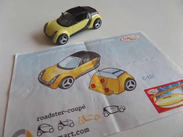 VOITURE KINDER SMART Roadster Coupé + BPZ C137 - Véhicule Série 1 ...