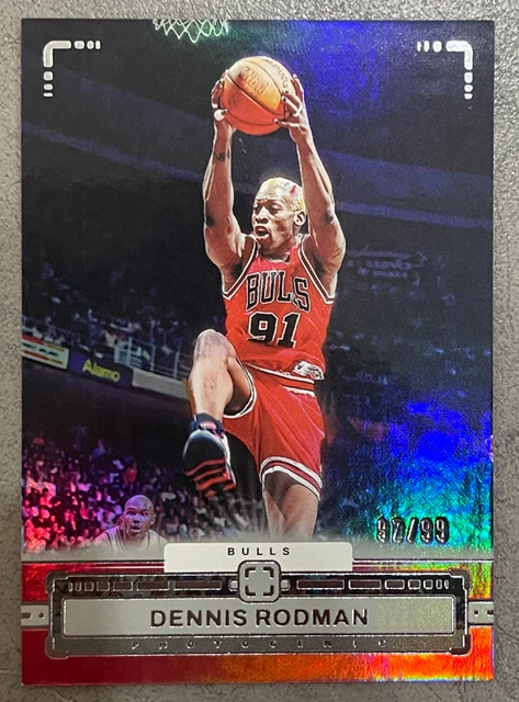 DENNIS RODMAN 2023-24 Panini photogénique /99 argent Chicago Bulls #119 ...