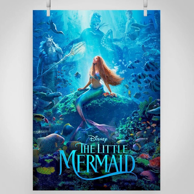 THE LITTLE MERMAID (2023) poster, Halle Bailey A1 A2 A3 glossy wall art ...