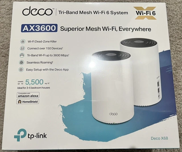 BRAND NEW TP-LINK Deco X68 Tri-Band Mesh Wifi 6 System Ax3600 Sealed ...