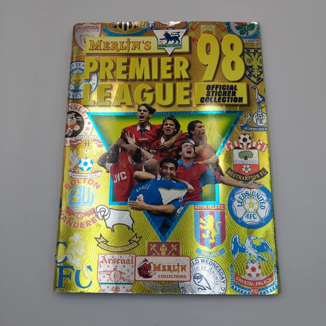MERLIN’S PREMIER LEAGUE Kick Off 98 Sticker Album Complete Panini Topps 1998 £15.95 - PicClick UK