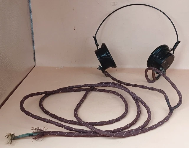 VINTAGE MILITARY headset possibly wartime ground crew £14.99 - PicClick UK
