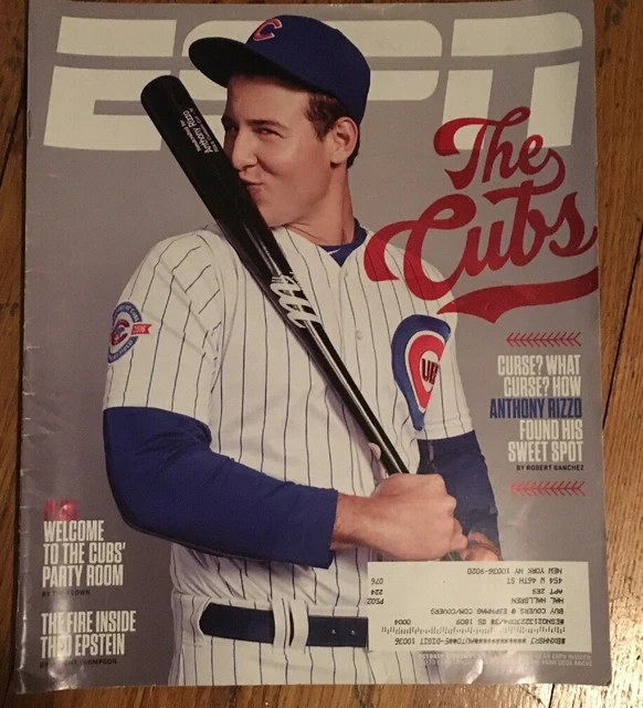 ESPN MAGAZINE OCTOBER 3, 2016 Chicago Cubs ANTHONY RIZZO Cover Good ...