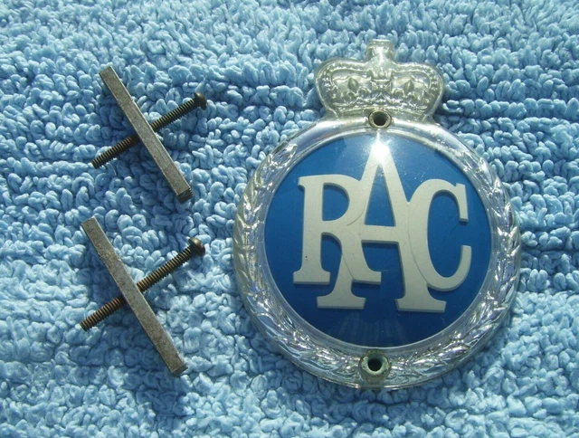 VINTAGE 1960S ROYAL AUTOMOBILE CLUB CAR BADGE ~RAC CLASSIC GRILLE ...