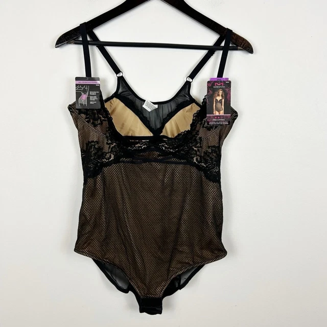 MAIDENFORM SEXY SHAPING Wear Your Own Bra Bodybriefer DM2003 Black Size ...