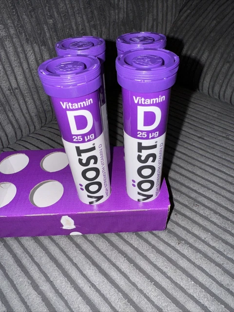 4X! VOOST 20 Effervescent Tablets Vitamin D 25 ug Mixed Berry Flavour ...