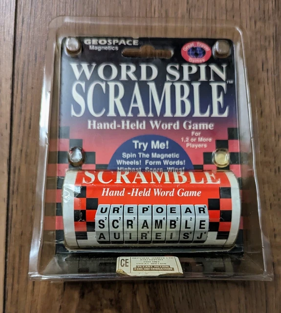 GEOSPACE MAGNETICS WORD Spin Scramble Hand Held Word Game Vintage 1995 ...