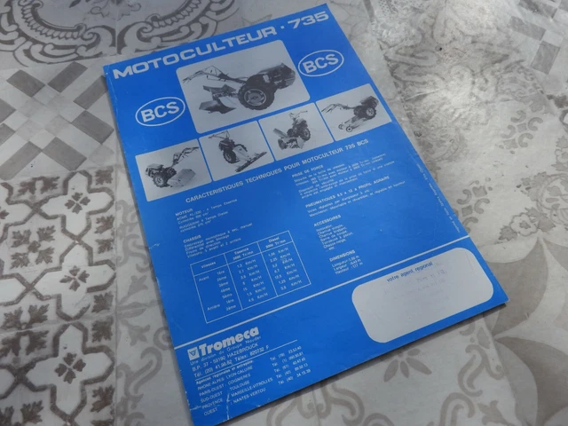 CATALOGUE BCS MOTOCULTEUR 735 EUR 1,50 - PicClick FR