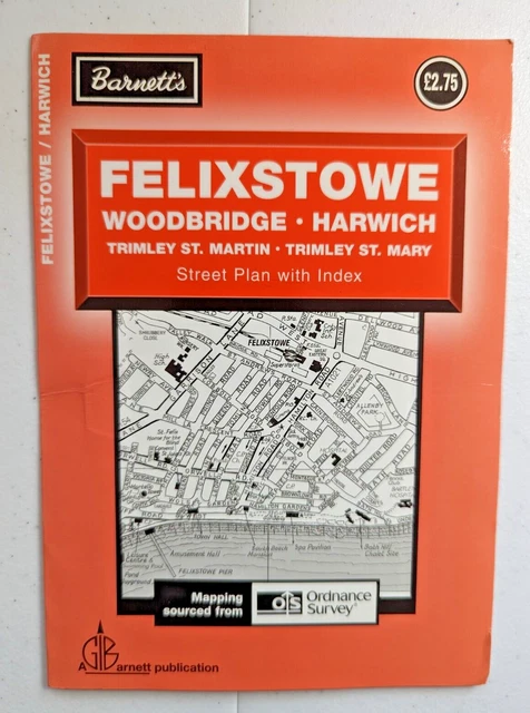 FELIXSTOWE/WOODBRIDGE/HARWICH STREET PLAN Sheet map, Barnett's £5.37 ...