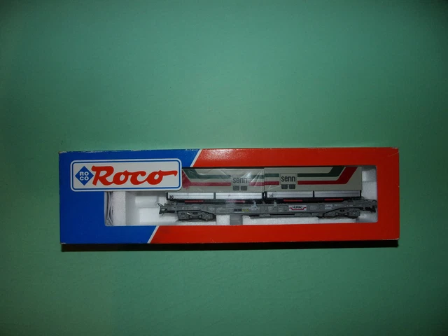 ROCO WAGON KANGOUROU + 2 caisses mobiles SENN SBB 47631 (n°1bis) EUR 35 ...