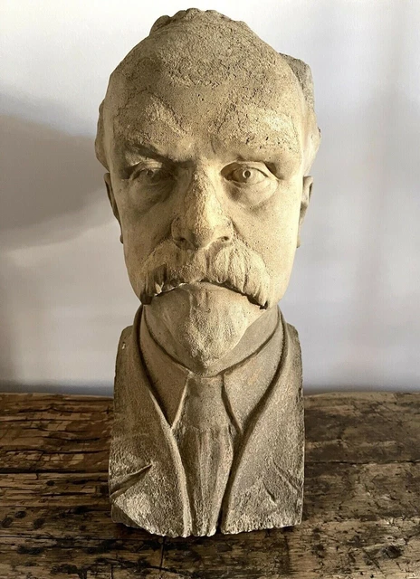 ANCIEN BUSTE PORTRAIT Homme Sculpture Statue Plâtre XIXème Napoléon III ...