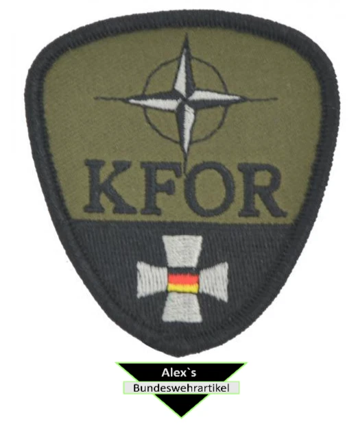 ABZEICHEN AUFNÄHER KFOR Nato Stoffabzeichen Stoffaufnäher Patch Uniform ...