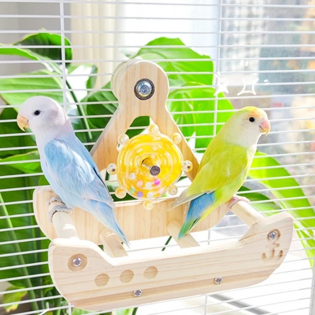 DYNAMIC PARROT PLAY Gym With Rocking Motion Safe Chewable Standing ...