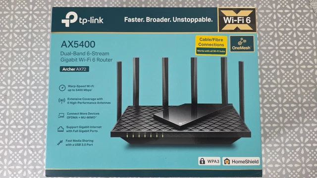 TP-LINK AX5400 (ARCHER AX72) Gigafast Wi-Fi Router for Fibre £52.72 ...