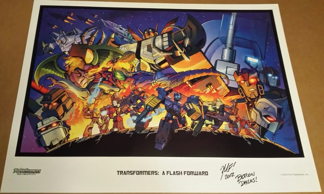 TRANSFORMERS A FLASH FORWARD LITHOGRAPH signed by Matt Frank; Botcon ...