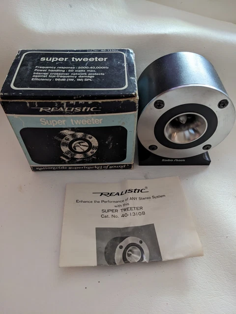 RADIO SHACK REALISTIC Super Tweeter Speaker 40-1310B 40000 Mhz 50W 8 ...