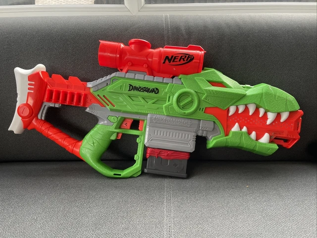 NERF DINOSQUAD REX Rampage Nerf Blaster, Green, Nerf Blaster, Toy Gun ...