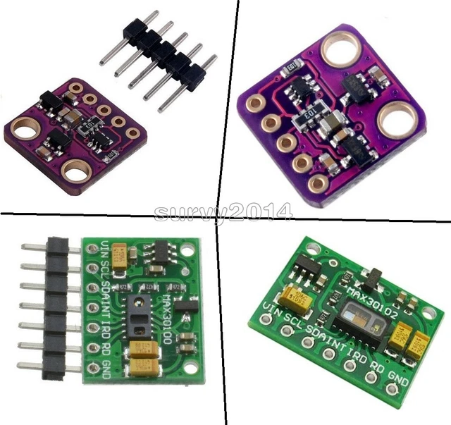 MAX30102/MAX30100 HEART RATE Breakout Sensor Blood Oxygen Transducer ...