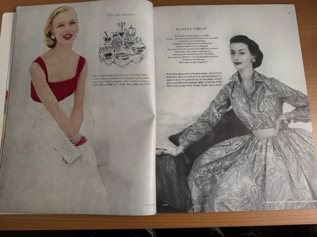 VOGUE PATTERN BOOK December January 1955 - 1956 vintage 1950s 1959's ...