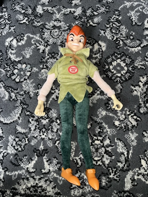 RARE DISNEY VINTAGE Talking Peter Pan Doll Soft Body Hard Hands, Head ...