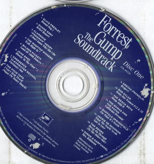 FORREST GUMP: THE Soundtrack (Disc 1) CD Only EUR 4,02 - PicClick FR
