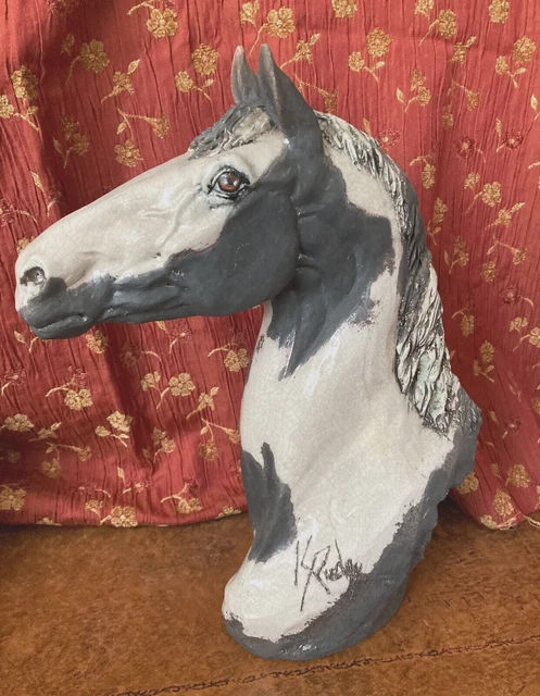 RARE RAKU HORSE Sculpture By Keza Rudge Studio Pottery £225.00 ...