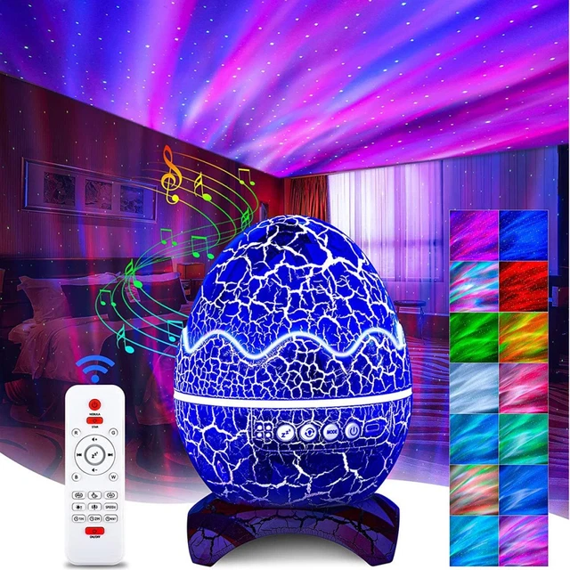 DINOSAUR EGG LED Starry Galaxy Projector Night Light with Remote ...