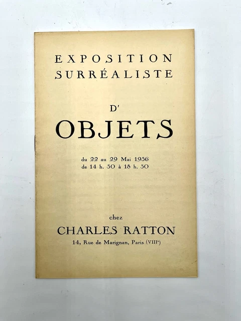 EXPOSITION SURRÉALISTE D'OBJETS à la galerie Charles Ratton 1936 Andre ...
