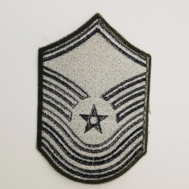 VINTAGE US AIR Force Master sergeant rank insignia cloth patch EUR 6,32 ...