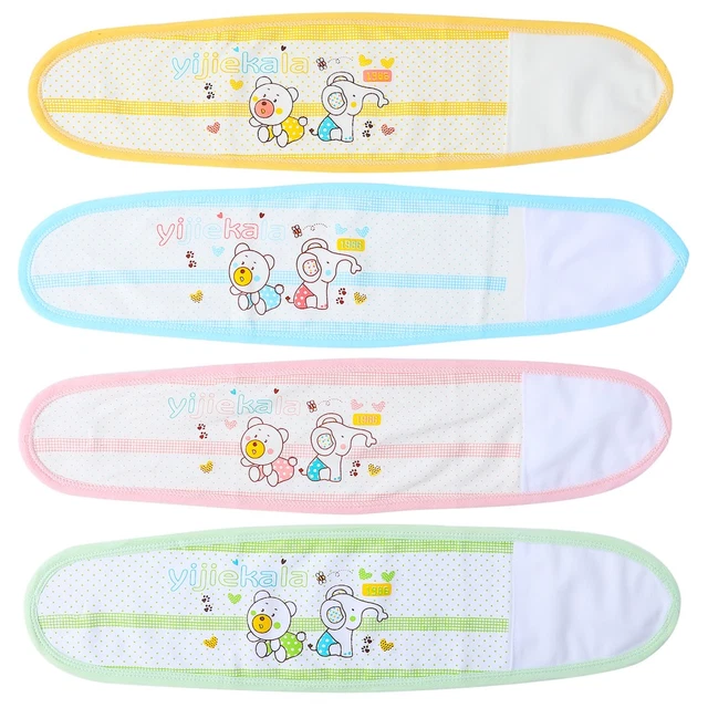 4 PCS BABY Cotton Belly Navel Bands for Babies Umbilical Cord Belt £11. ...