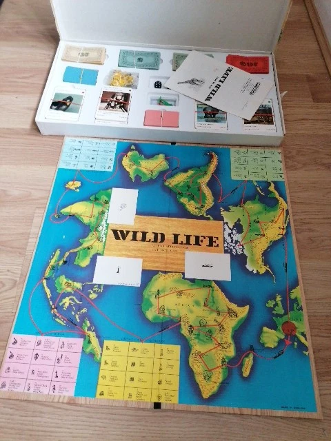 VINTAGE WILDLIFE BOARD Game,Fund Wild Life, Spears (Checked/Complete ...