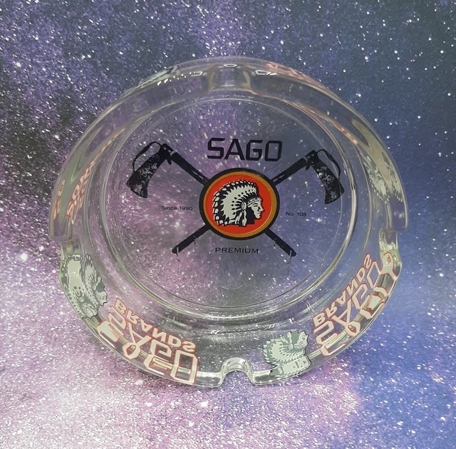 VINTAGE SAGO BRANDS Premium Tobacco Native Logo Ashtray Tobaccoania $19 ...