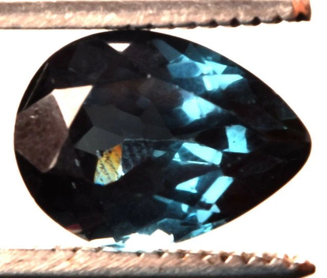 9.30 CTS. NATURAL London Blue Topaz Pear Shape Certified Gemstone $18. ...