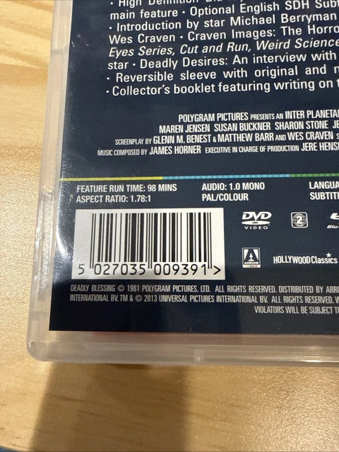 DEADLY BLESSING (1981) - uk blu ray + dvd set - Arrow Video release ...