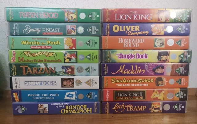 DISNEY VHS BUNDLE Lion King, Robin Hood, Tarzan, Aladdin, Jungle book ...