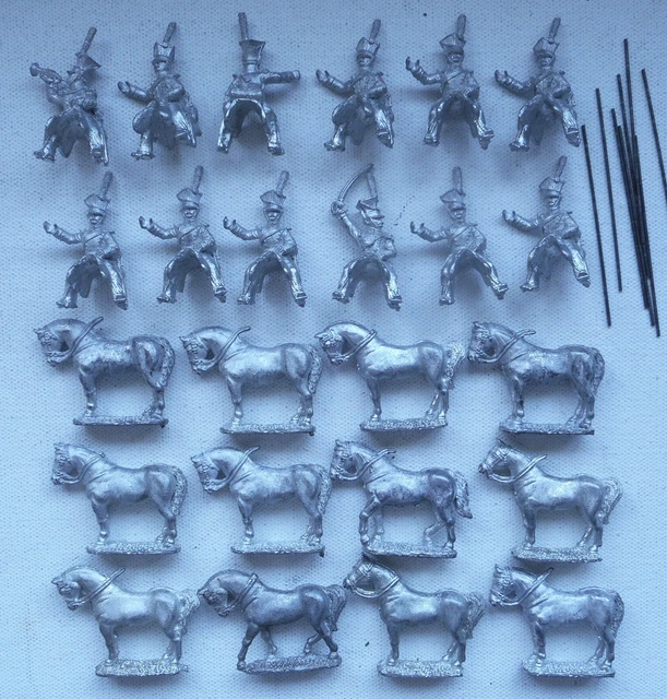 TWELVE 28MM RUSSIAN Napoleonic Hussars. Front Rank Miniatures. £10.00 ...