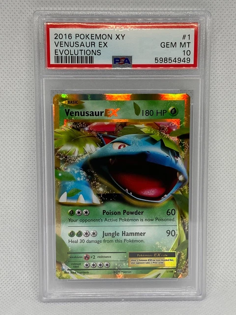 VENUSAUR EX - XY Evolutions 1/108 - PSA GEM COMME NEUF 10 - Pokémon Ultra Rare EUR 68,82 ...