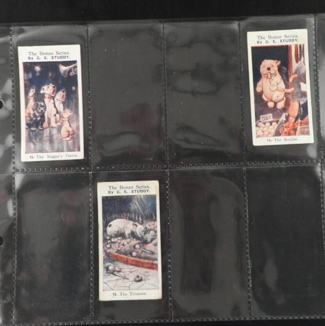 3 X BONZO Series Cigarette Cards by Singleton and Cole 1928 Cat £30 £8. ...